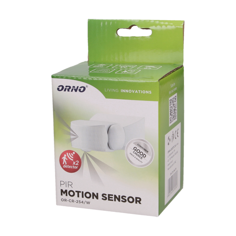 Sensor de movimento PIR ajustável 360°/180°, IP65